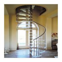 China Made in China exterior stair design glass spiral staircases for sale