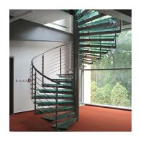 China Made in China exterior stair design glass spiral staircases for sale