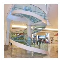 China Made in China exterior stair design glass spiral staircases for sale