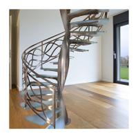 China Made in China exterior stair design glass spiral staircases for sale