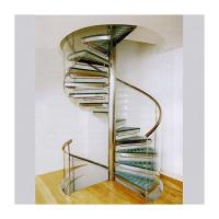 China Factory direct stair railings steel glass spiral staircase for sale