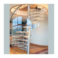 China Factory direct stair railings steel glass spiral staircase for sale