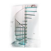 China China factory flower shaped beautiful stair railings spiral glass tread staircase for sale