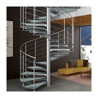 China China supplier stair railings designs glass spiral staircase design for sale