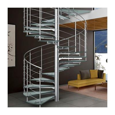 China China supplier stair railings designs glass spiral staircase design for sale