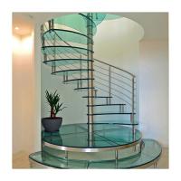 China China supplier stair railings designs glass spiral staircase design for sale