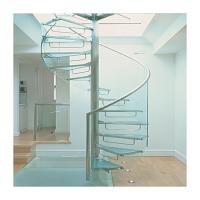 China China supplier stair railings designs glass spiral staircase design for sale