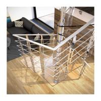 China Townhouse interior home stair railings spiral staircase of glass for sale