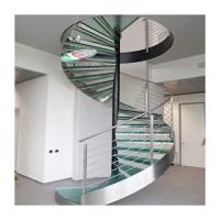 China Original factory ornament stair railings home decor crystal glass spiral staircase prices for sale