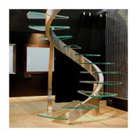 China Original factory ornament stair railings home decor crystal glass spiral staircase prices for sale