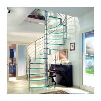 China Factory rod railing staircase laminated glass spiral stairs for sale