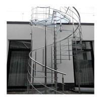 China China supplier villa steel staircase tempered glass spiral stairs for sale