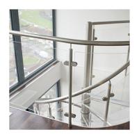 China China factory interior stair railings spiral staircase frosted glass for sale
