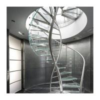 China Manufacturer stair stringer customized glass spiral staircase for sale