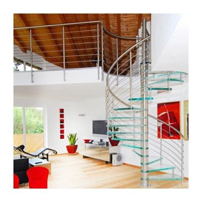 China Factory supply stair models glass used spiral staircase for sale
