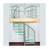 China Factory sale indoor stair railings diy modern spiral glass staircase for sale