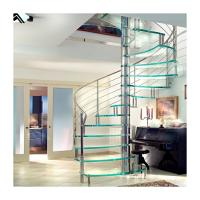 China Factory direct sales stair design height quality glass spiral staircase for sale