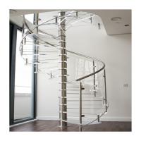 China Household individual prefabricated stairs indoor spiral with glass ball for sale