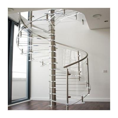 China Household individual prefabricated stairs indoor spiral with glass ball for sale