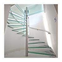 China Household individual prefabricated stairs indoor spiral with glass ball for sale