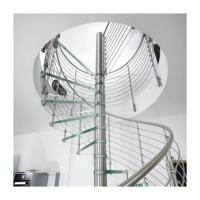 China Household individual prefabricated stairs indoor spiral with glass ball for sale
