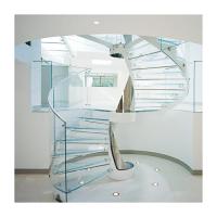 China Household individual prefabricated stairs indoor spiral with glass ball for sale