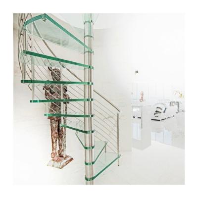 China Factory direct sales outdoor stair covering spiral staircase glass balustrade for sale