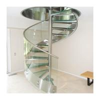 China Factory direct sales outdoor stair covering spiral staircase glass balustrade for sale