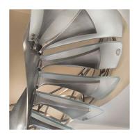 China Factory seller stainless steel roundl stairs small glass spiral stair for sale