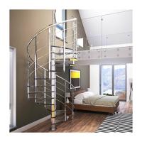 China House project interior steel stair railings glass railing spiral staircase for sale