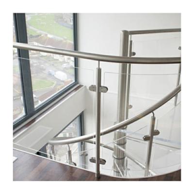 China Villa stairs grill design stainless steel glass spiral stair for sale