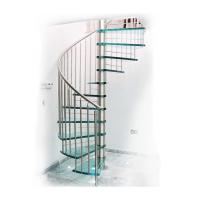 China Factory wholesale stairwell chandelier stainless steel glass spiral staircase for sale
