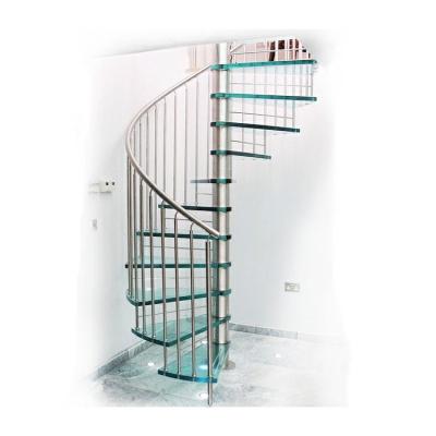 China Factory wholesale stairwell chandelier stainless steel glass spiral staircase for sale