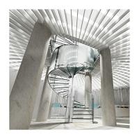 China Factory sale outdoor steel stairs spiral curve stair glass for sale