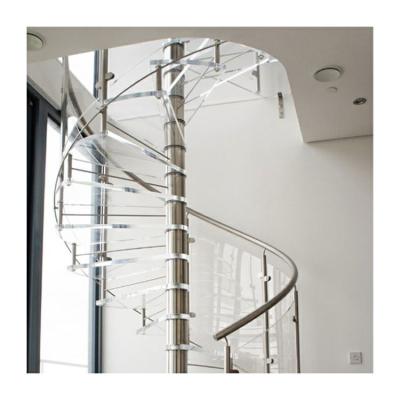 China Factory price cast stairs glass spiral stair with cover for sale