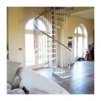 China Wholesale agent black stair railing outdoor spiral glass staircase for sale