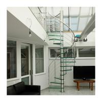 China Factory wholesale customized stairs factory glass tread spiral stair for sale