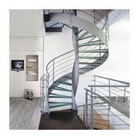 China General direct sales interior stairs indoor glass spiral stair for sale