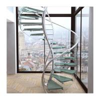 China China factory decorative round stairs led glass spiral stair for sale