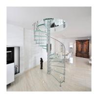 China Manufacturer stairs philippines glass spiral staircas for sale