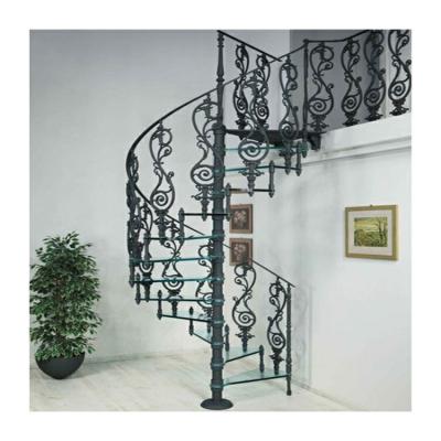 China Factory direct supply outside stairs laminated tempered glass spiral stairway for sale