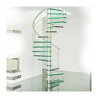 China Manufacturer prefabricated stairs outdoor glass spiral stair for sale