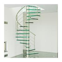 China Manufacturer prefabricated stairs outdoor glass spiral stair for sale
