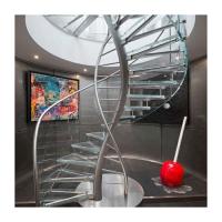 China Manufacturer exterior stairs design glass railing spiral stair for sale