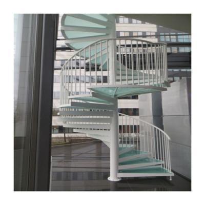 China Factory seller space saving stairs interior spiral glass door for sale