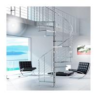 China Factory seller space saving stairs interior spiral glass door for sale