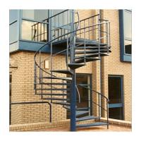 China Metal stair tread cast iron stairs with colors baking steel spiral staircase for sale