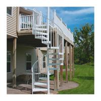 China Outdoor metal stairs stainless steel antique cast iron spiral staircase for sale
