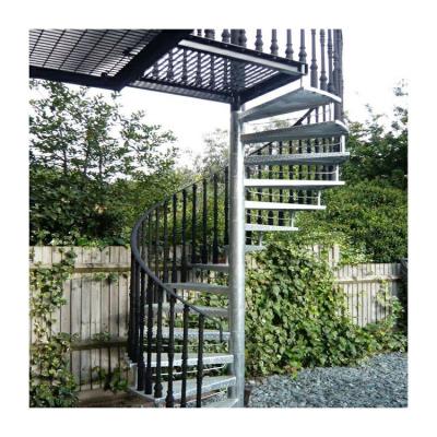 China Outdoor metal handrail galvanized steel balustrades cast iron spiral staircase balustrade for sale