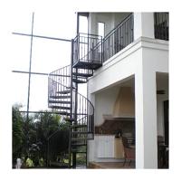 China Metal stair design stainless steel swimming pool handrail modern cast iron spiral staircase for sale